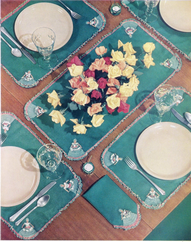 Clarks 262 C. 1949 12 Crinolines Crochet Pattern Book PDF 0042 - Etsy