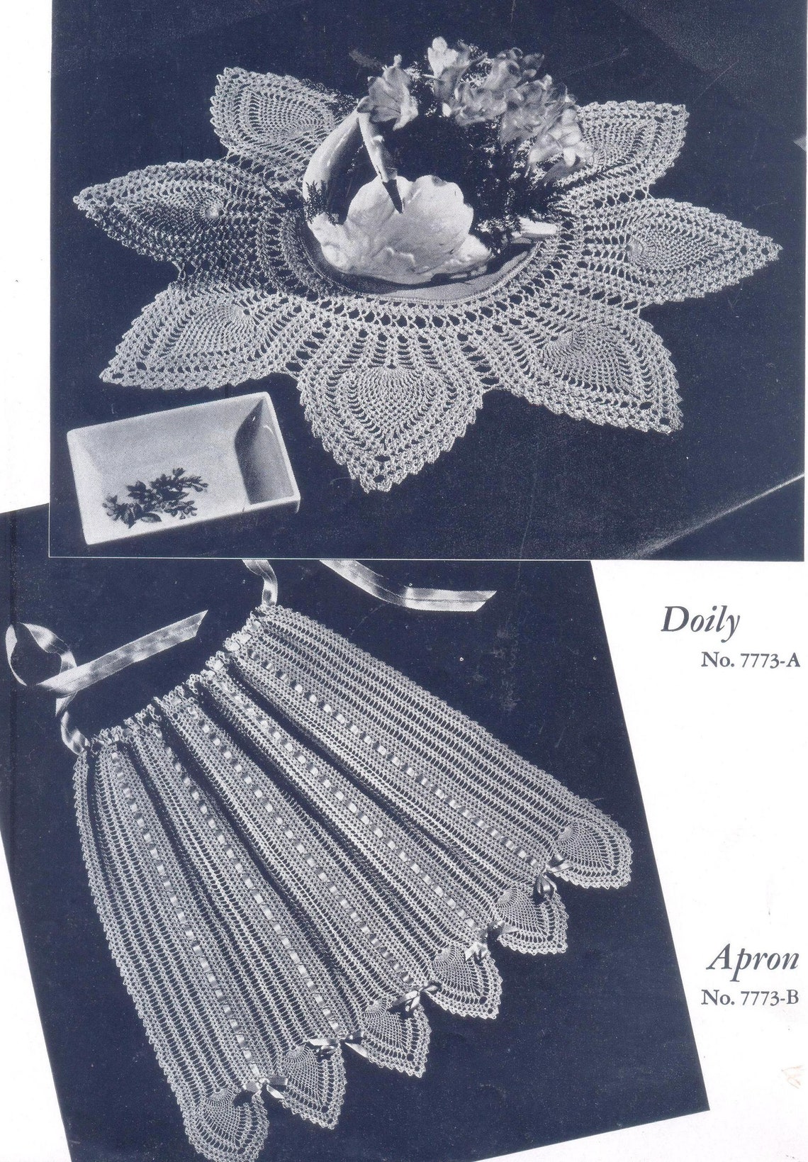 Clarks No. 230 C. 1946 25 Pineapple Crochet Book Pattern PDF - Etsy
