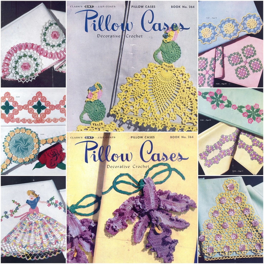 Clarks #264 C. 1950 12 Pillow Projects Crochet Pattern Book PDF 0140 - Etsy