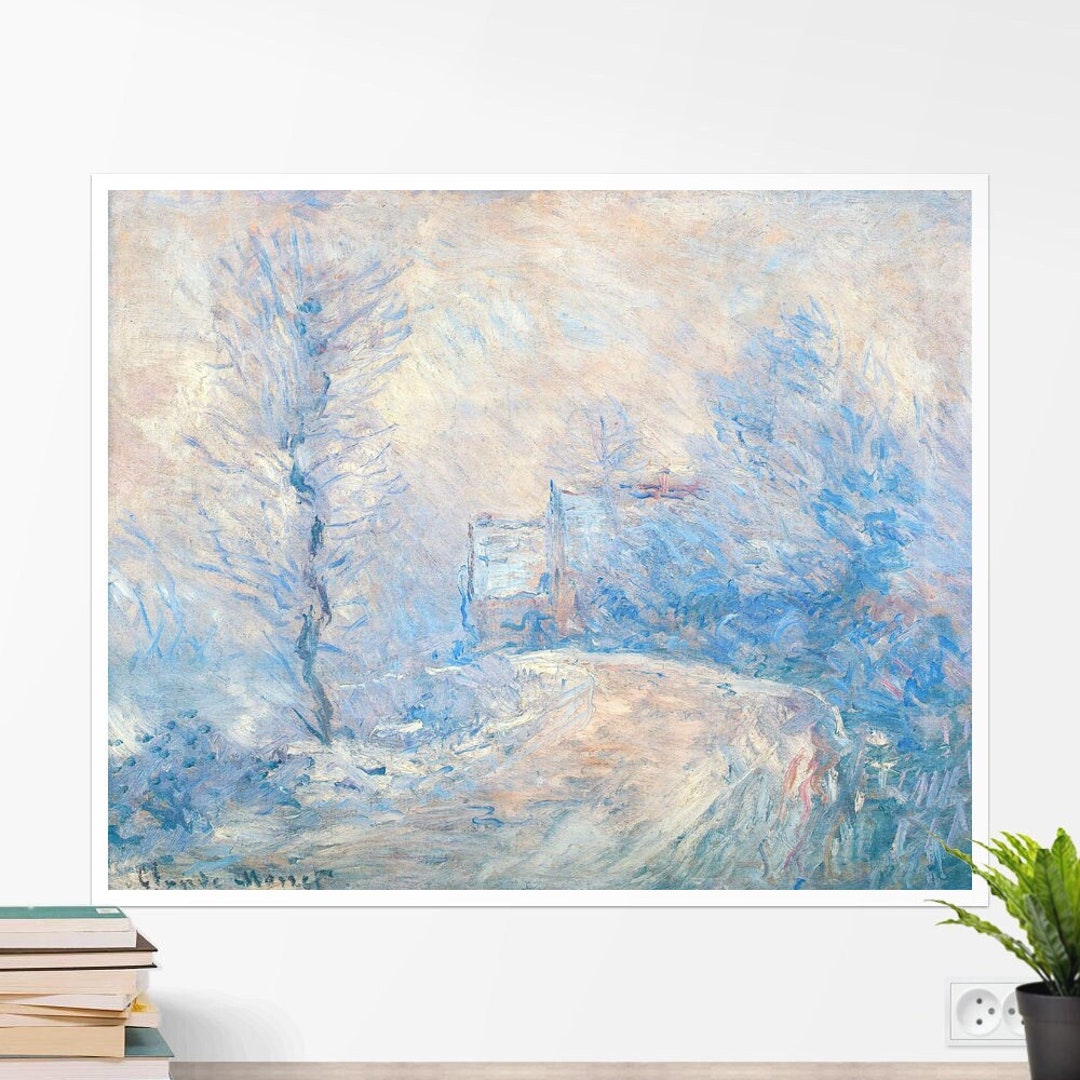 Claude Monet, "the Road to Giverny in Winter". Art Poster, Art Print ...