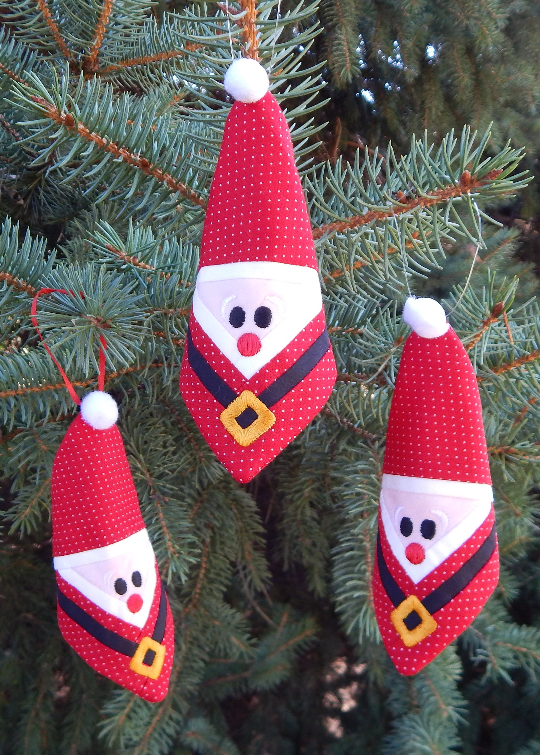 ITH Log Cabin Santa Ornament - Etsy