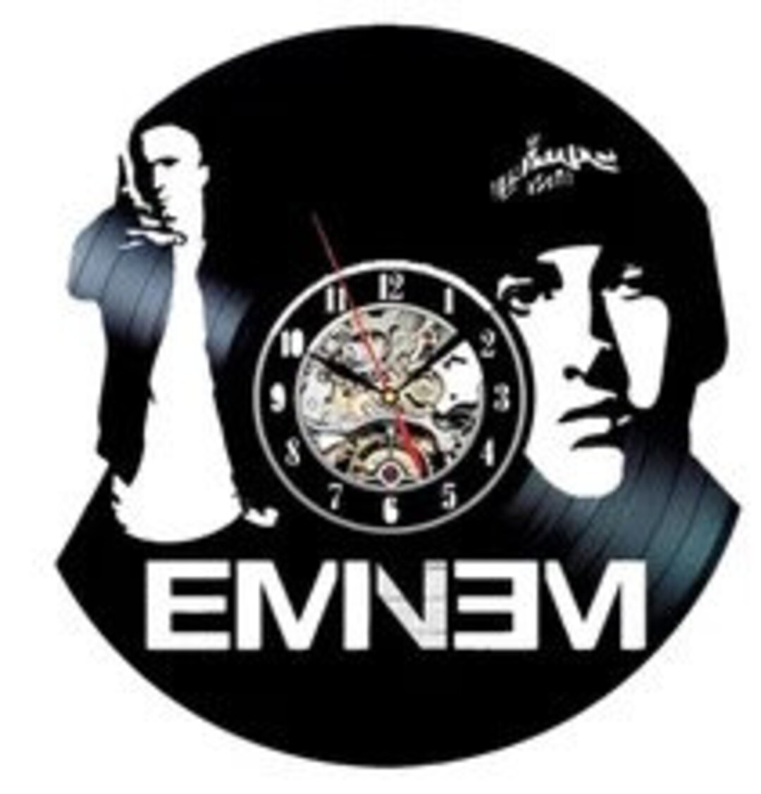 Vinyl Clock Handmade Vinyl Wall Clock on Real 33 Rpm LP Record eminem ...