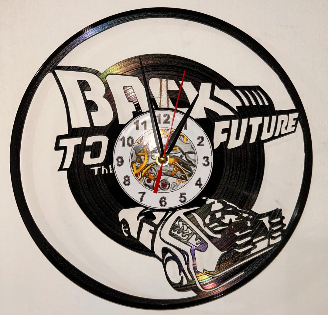 Vinyl Clock Vinyl Wall Clock Hand Made on Real 33 RPM LP Record back to ...