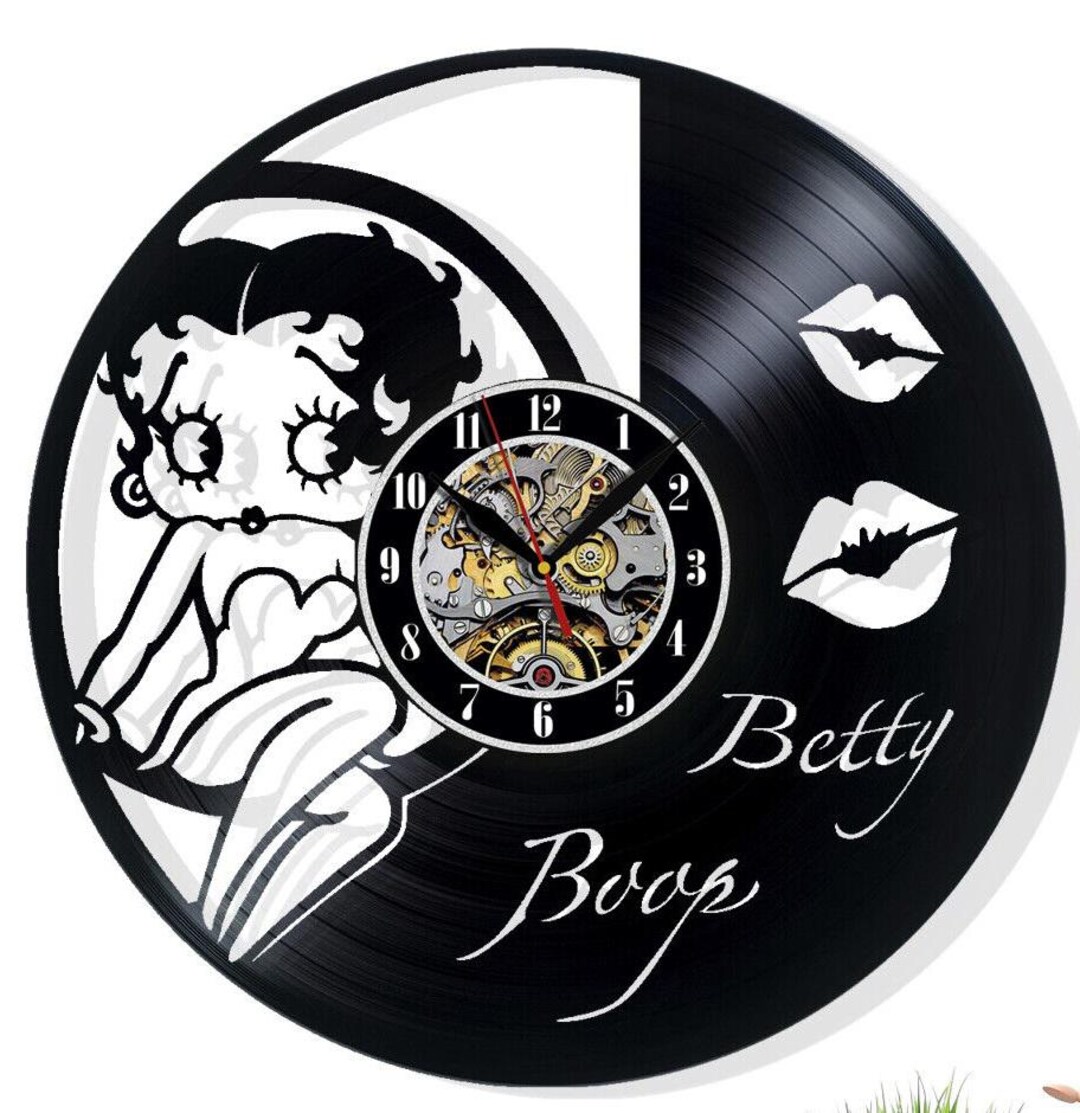 Vinyl Clock Handmade Vinyl Wall Clock on Real 33 RPM LP Record betty ...