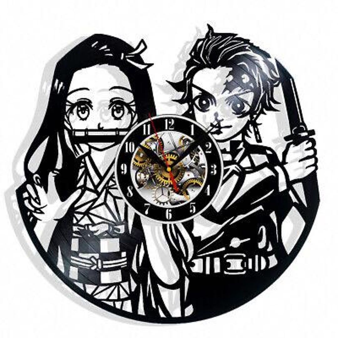 Vinyl Clock Vinyl Wall Clock Hand Made on Real 33 RPM LP Record DEMON ...