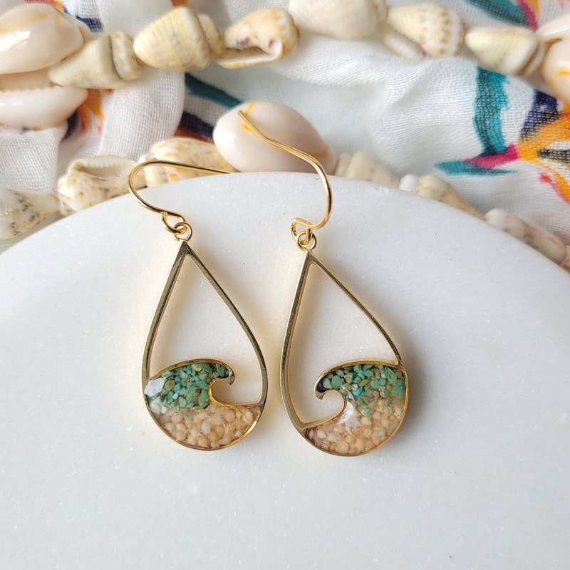 Sand Earrings - Etsy
