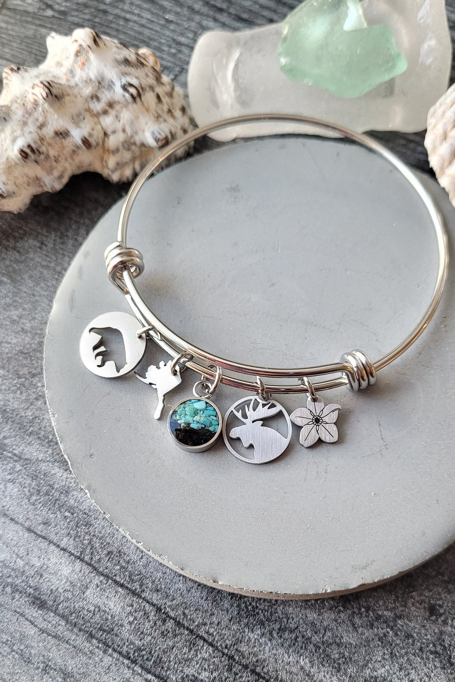 Alaska Charm Bracelet Made With Alaska Sand You Pick the - Etsy