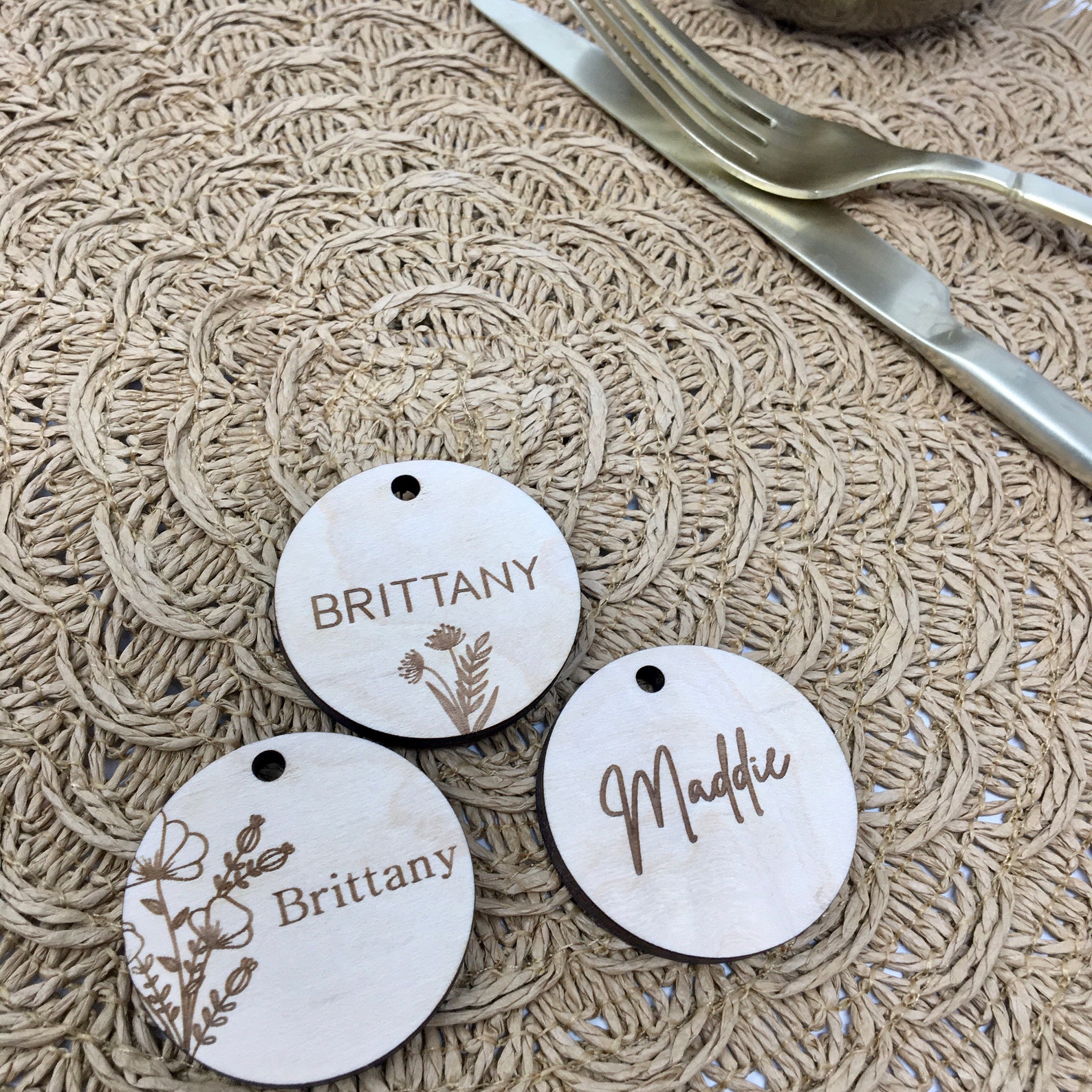 Personalized Napkin Ring, Boho Wedding Table Decoration, Dinner Party ...