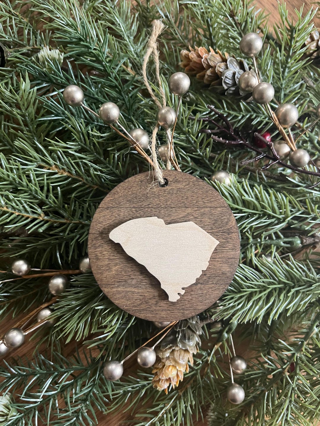 South Carolina State Wooden Christmas Ornament, Holiday Vacation ...