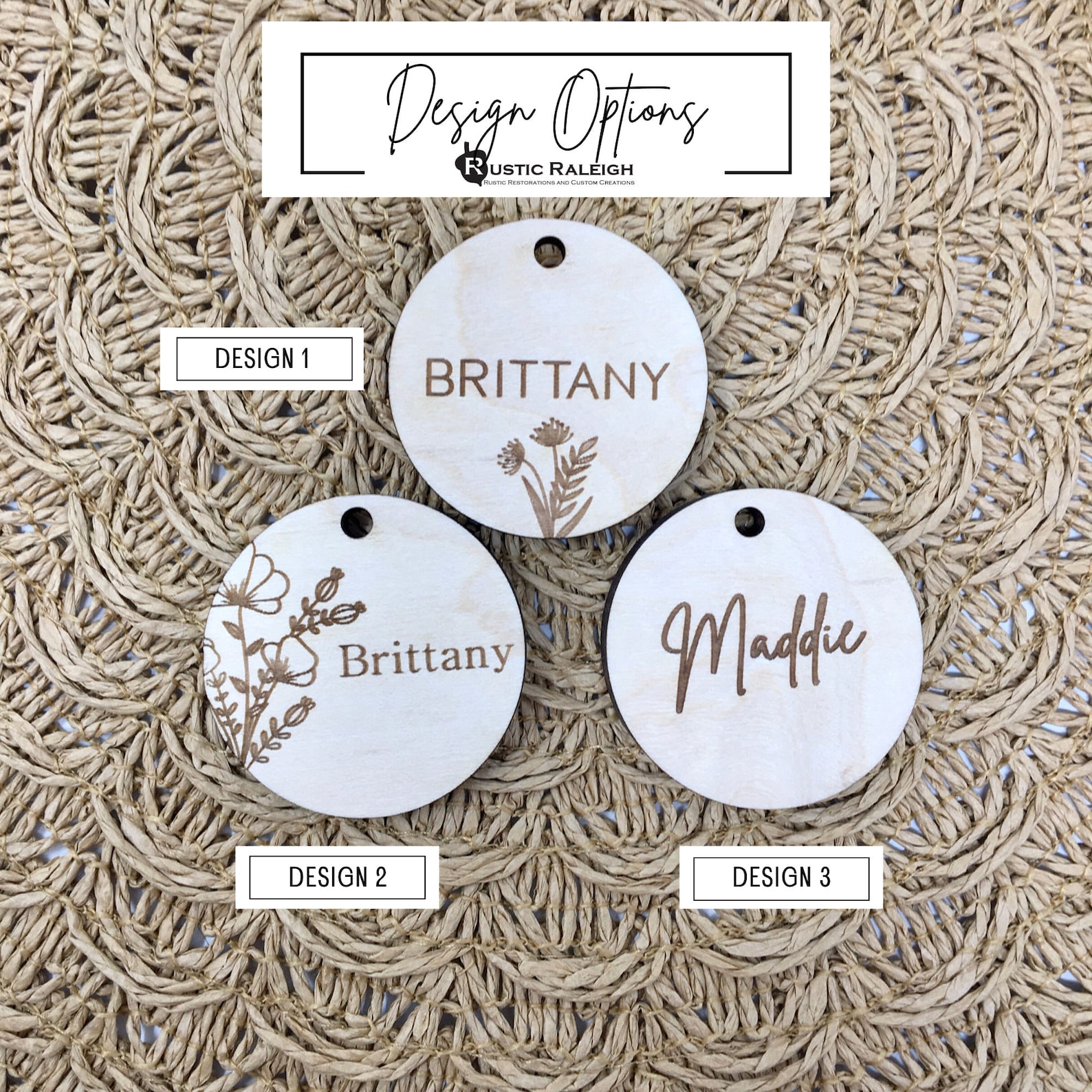 Personalized Napkin Ring, Boho Wedding Table Decoration, Dinner Party ...