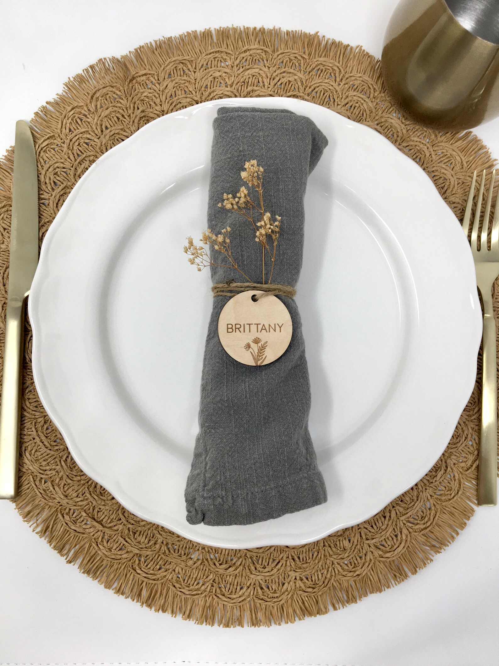 Personalized Napkin Ring, Boho Wedding Table Decoration, Dinner Party ...