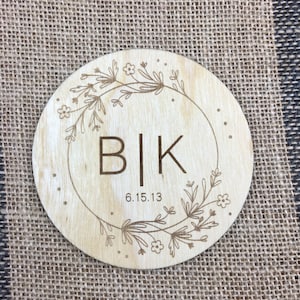 Custom Bulk Wedding Favors, Personalized Wooden Coaster Set, Monogram ...