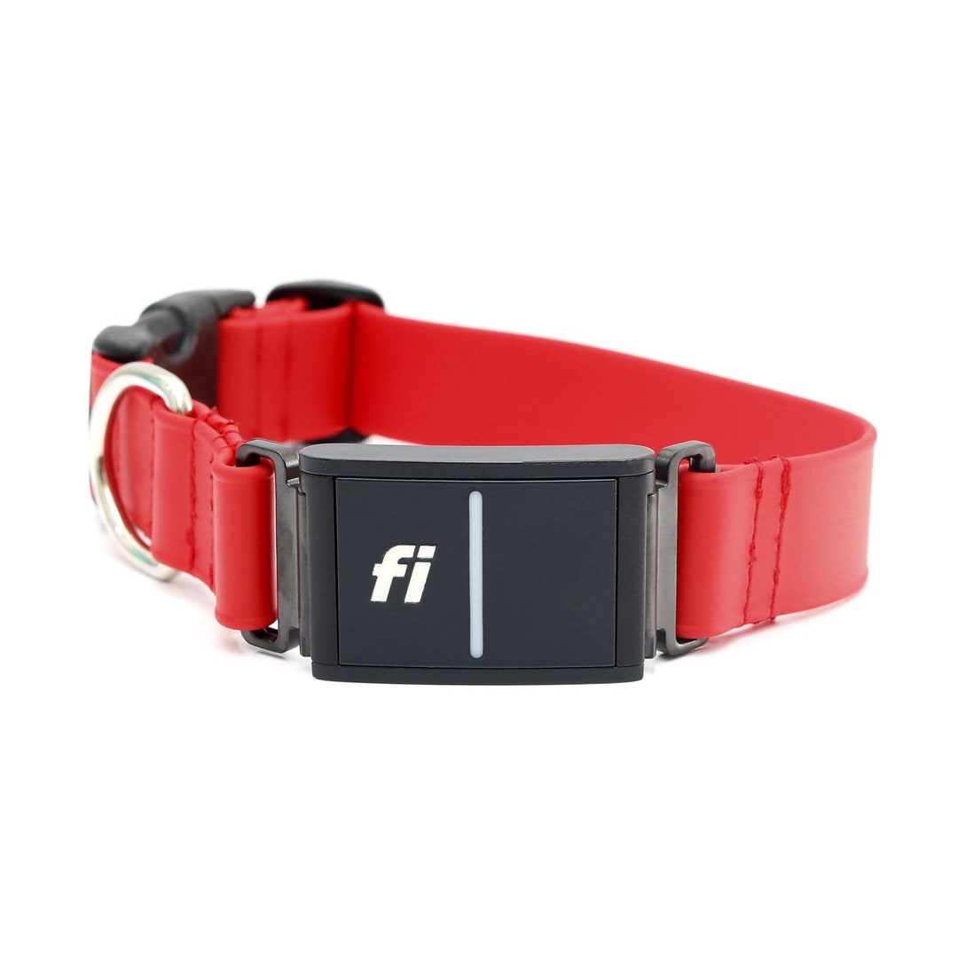 Red Biothane Fi Compatible Dog Collar // Lightweight Waterproof Fi ...