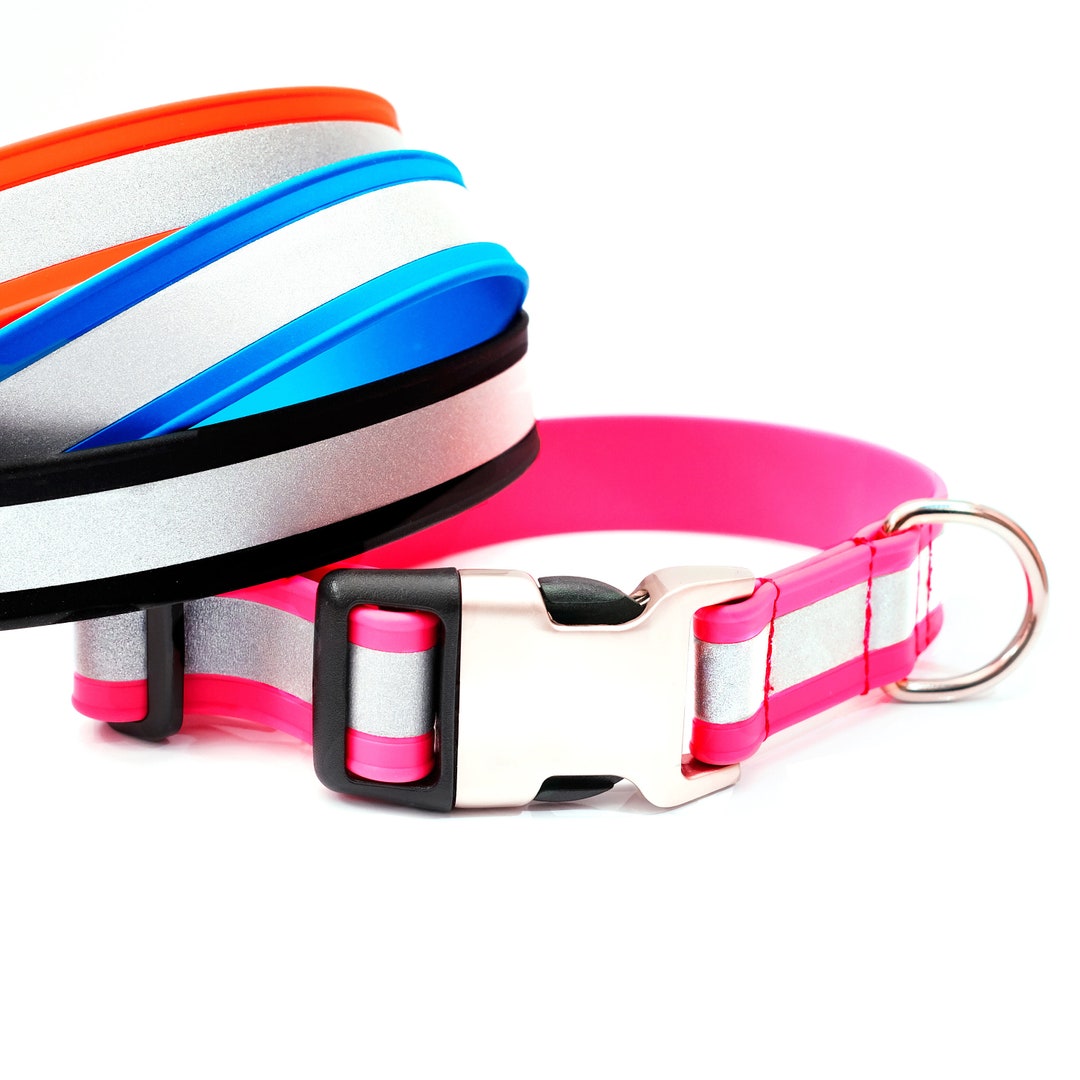 Reflective Biothane Dog Collar: Waterproof Lightweight Collar - Etsy