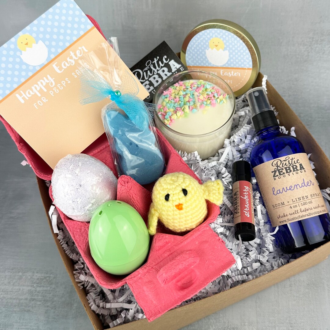 Adult Easter Basket, Happy Easter Gift Box for Teen Girl, Pre Filled Easter Baskets for Peeps ...