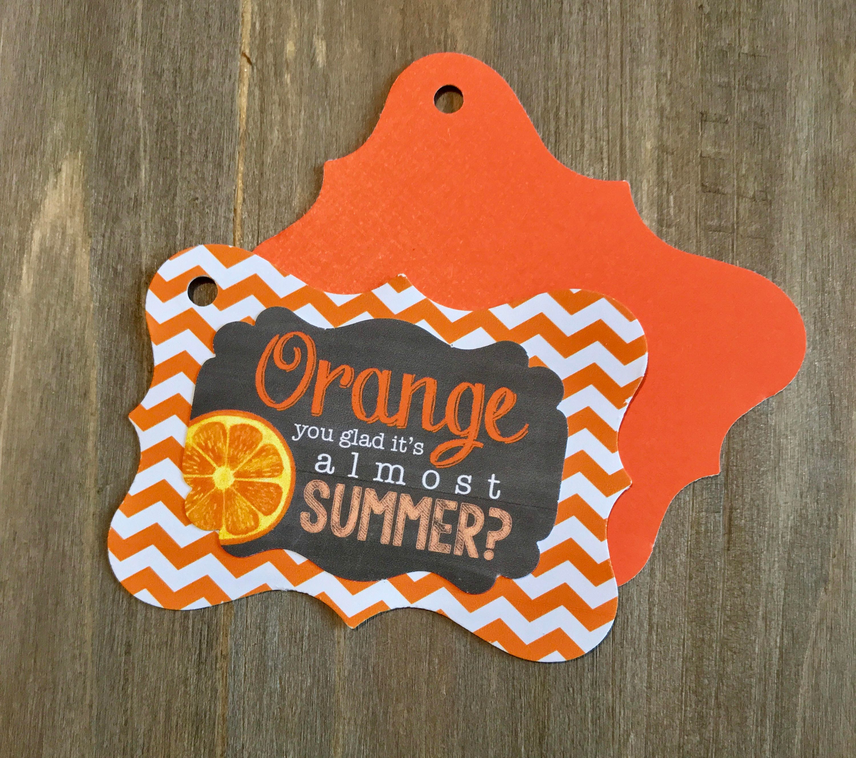 SUMMER TAG Orange You Glad It's Summer 2 - Etsy
