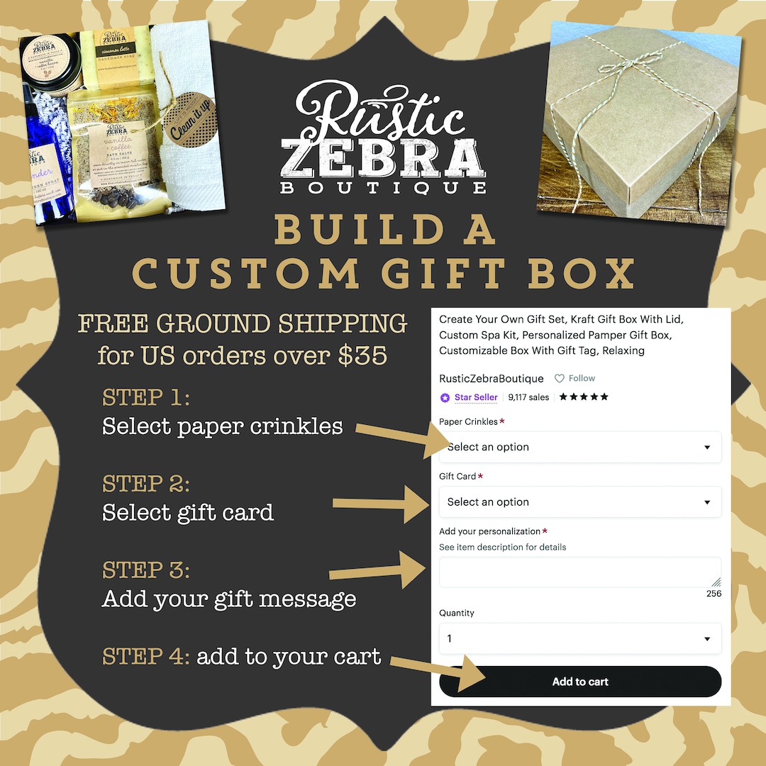Create Your Own Gift Set, Customizable Gift Box With Gift Tag ...