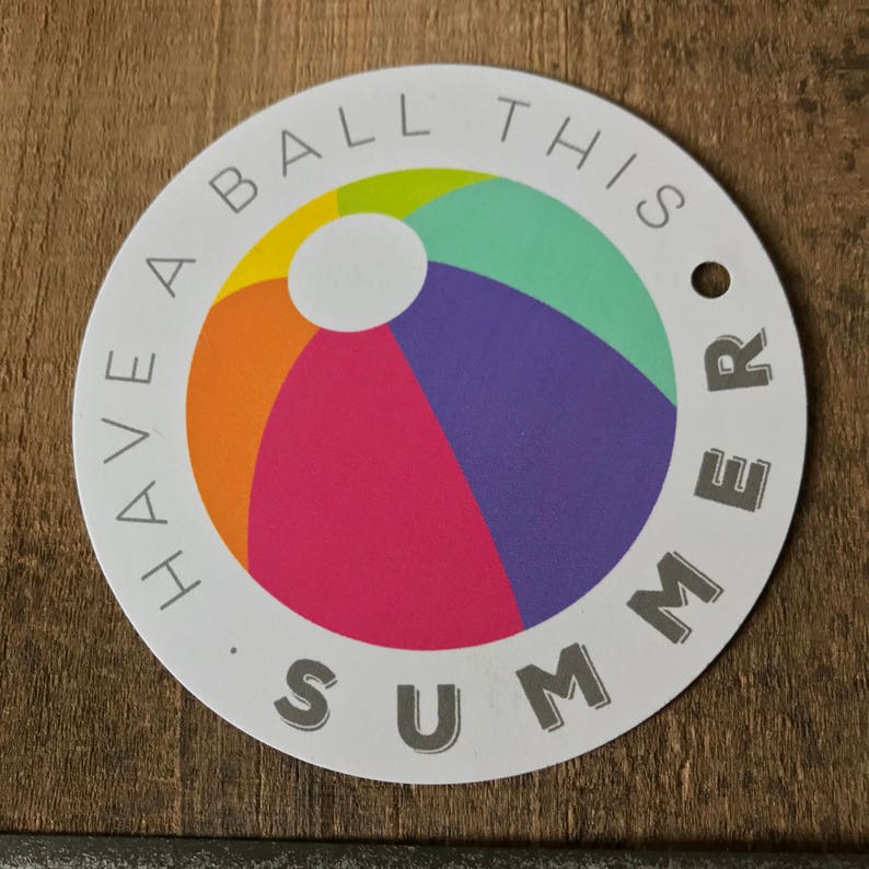 Summer Gift Tag Have A Ball | Etsy