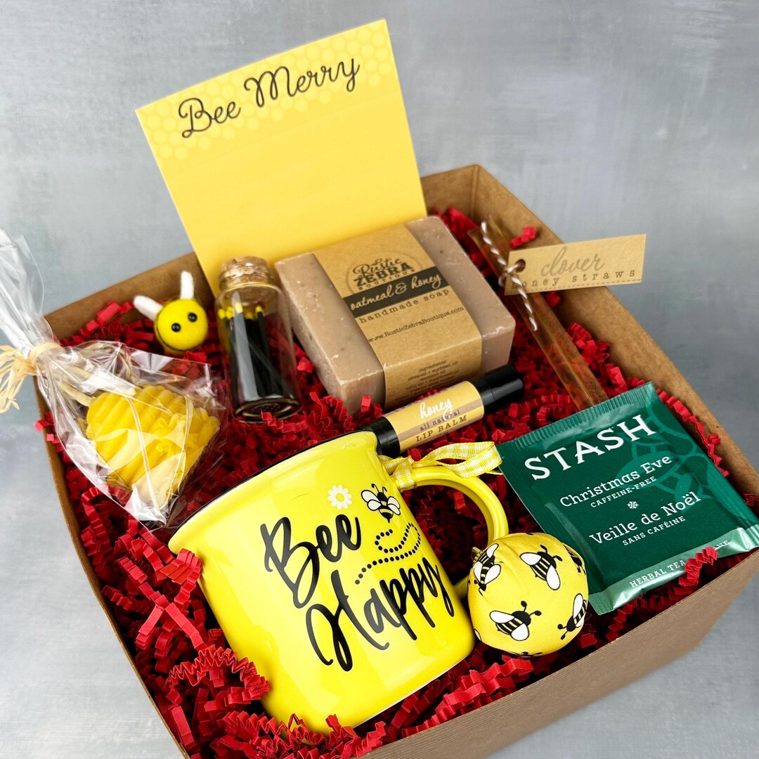 Bee Christmas Gift Basket for Women, Holiday Gift for Her, Xmas Gift ...