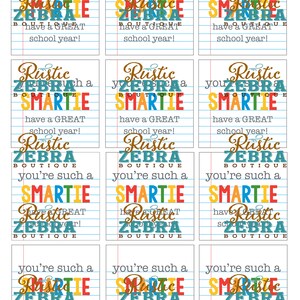 INSTANT DOWNLOAD - School Tag - You're Such a Smartie - Etsy