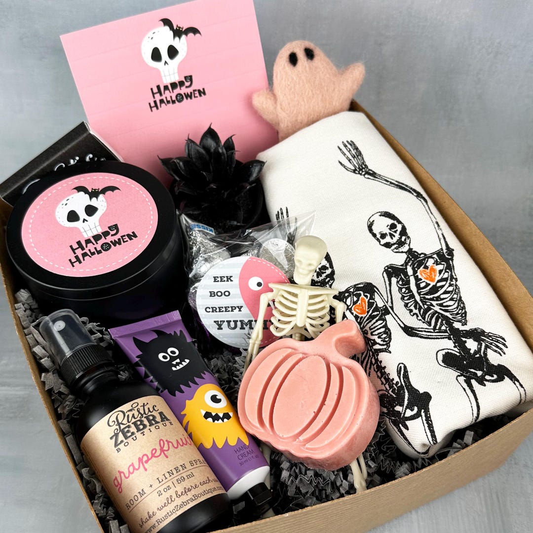 Pink Spooky Basket, Halloween Care Package, Pink Boo Basket, Halloween ...