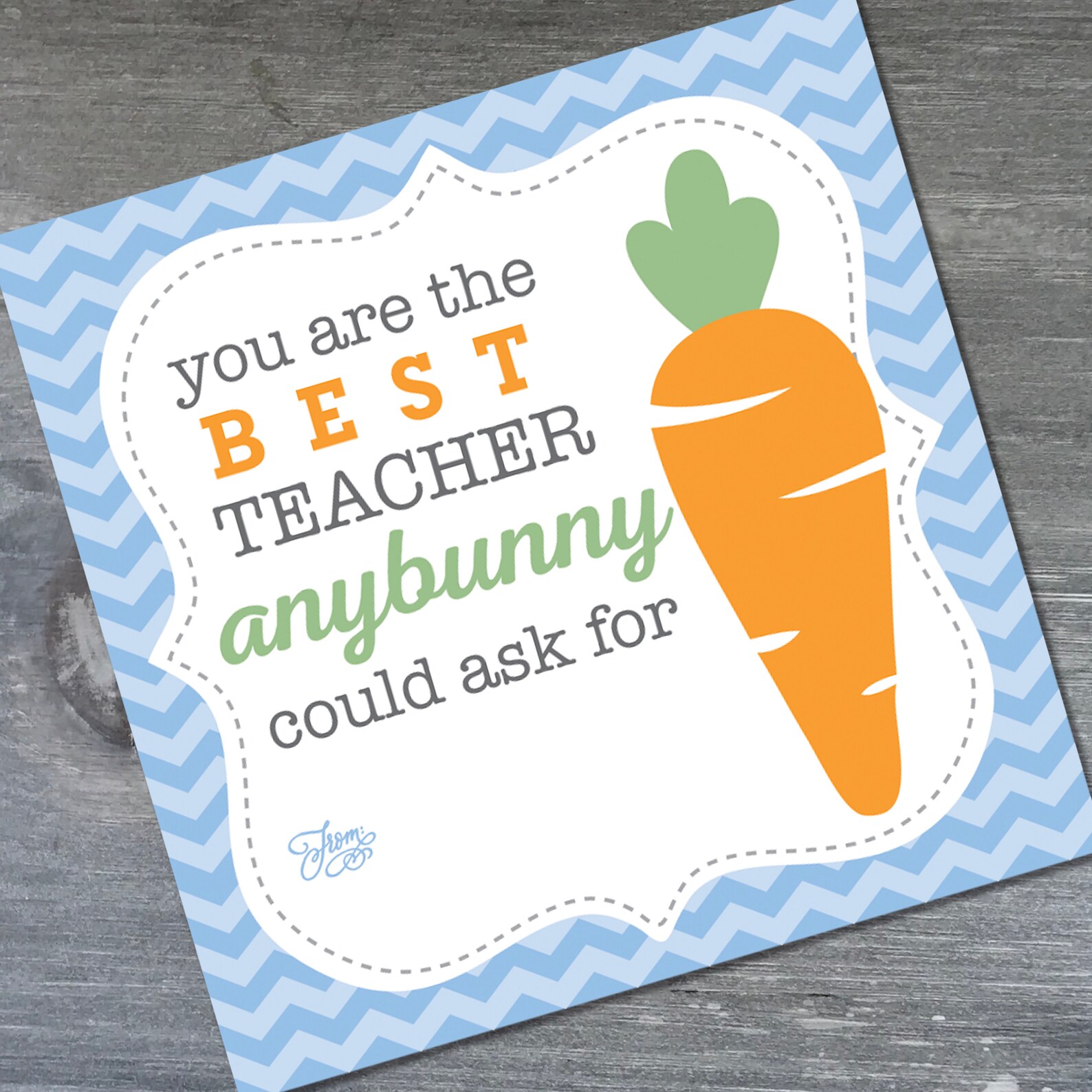 DIGITAL EASTER TAG Best Teacher Anybunny Could Ask For - Etsy