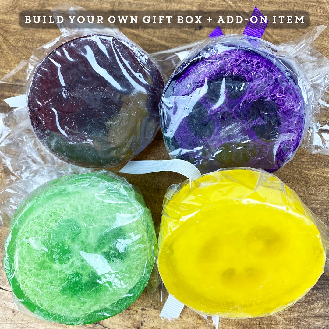 Custom Gift Box With Loofah Soap, Personalized Bath Gift Box, Build ...