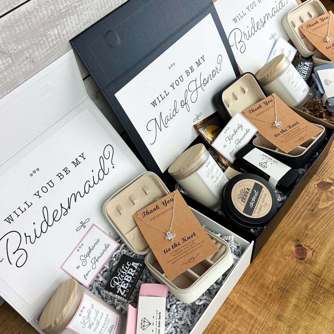 Maid of Honor Box, Bridesmaid Proposal Box, Will You Be My Gift Box ...