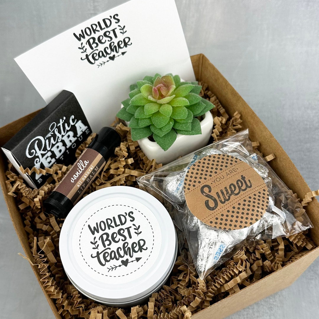 Worlds Best Teacher Gift Box, Teacher Appreciation Gift, Back to ...