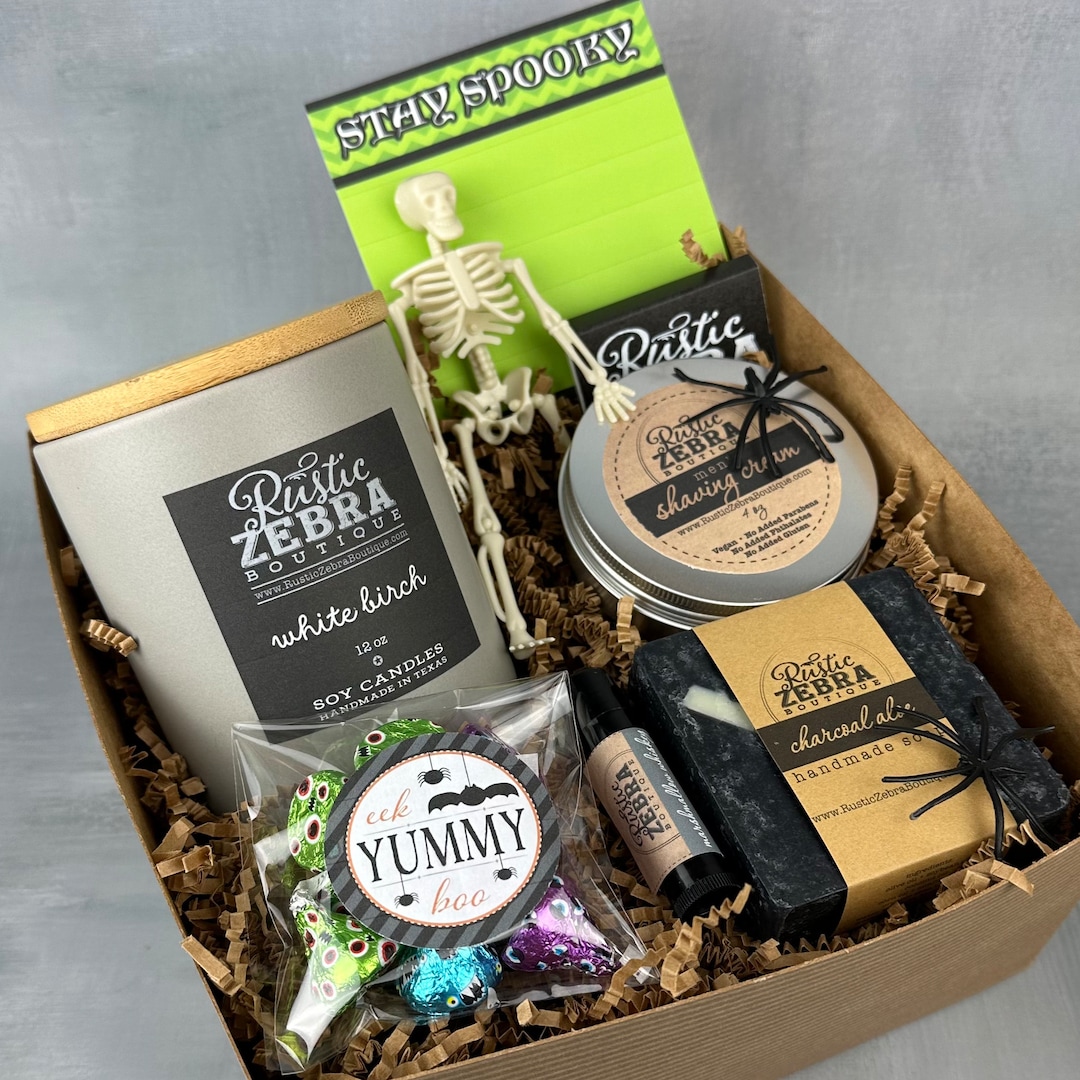 Boo Basket for Him, Spooky Basket for Men, Halloween Gift Box for Him ...