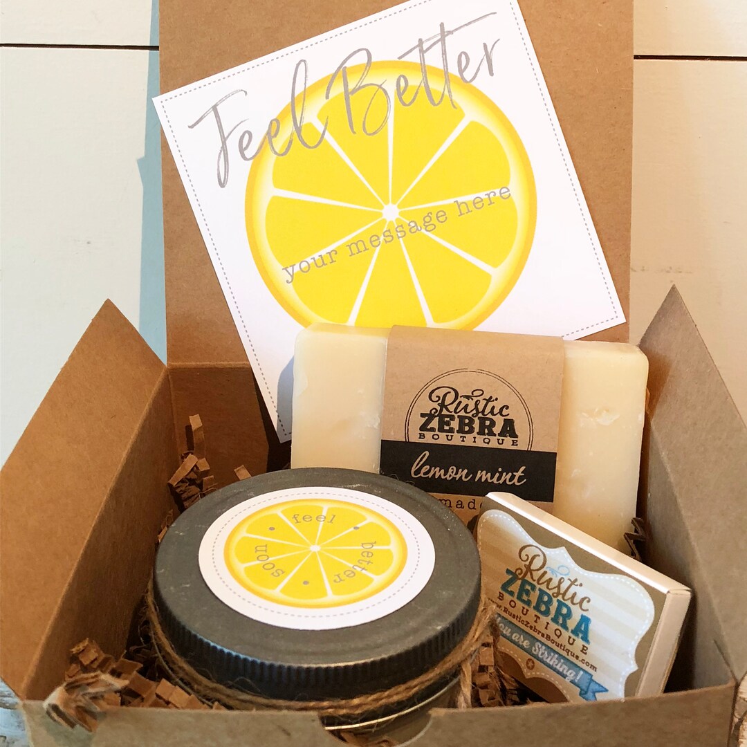 Feel Better Gift Box, Mental Health Gift, Lemon Gift Box, Small Gift ...