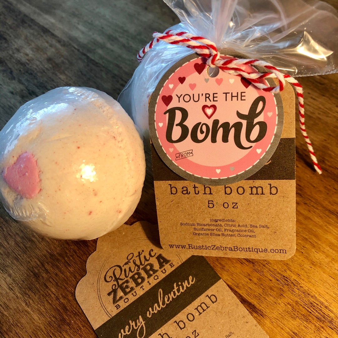 Valentine Bath Bomb 5 Oz - You're the Bomb - Valentines Day Gift ...