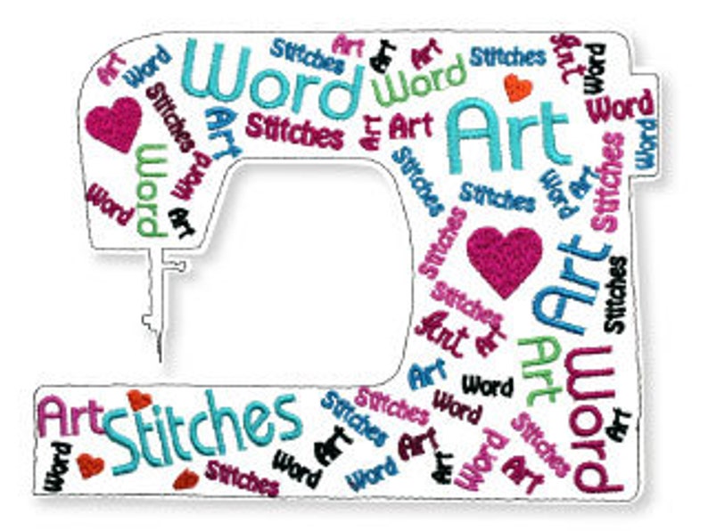 Word Art in Stitches - Etsy