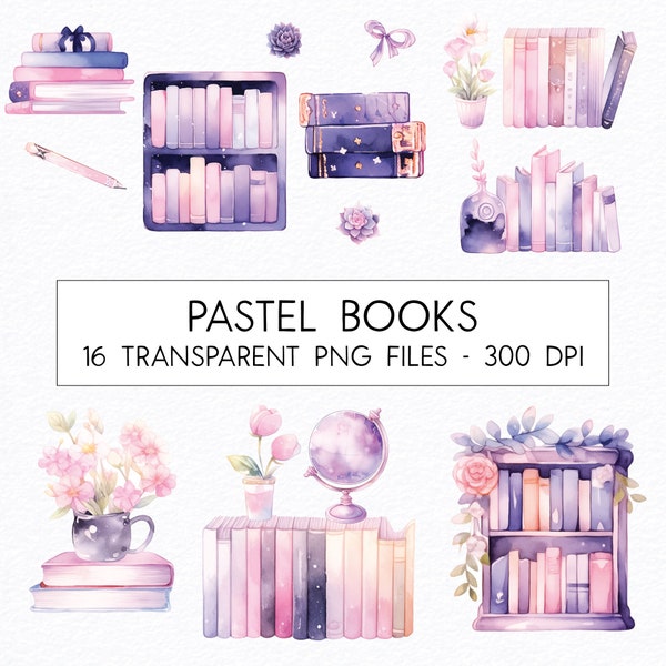 Pastel Books - Etsy