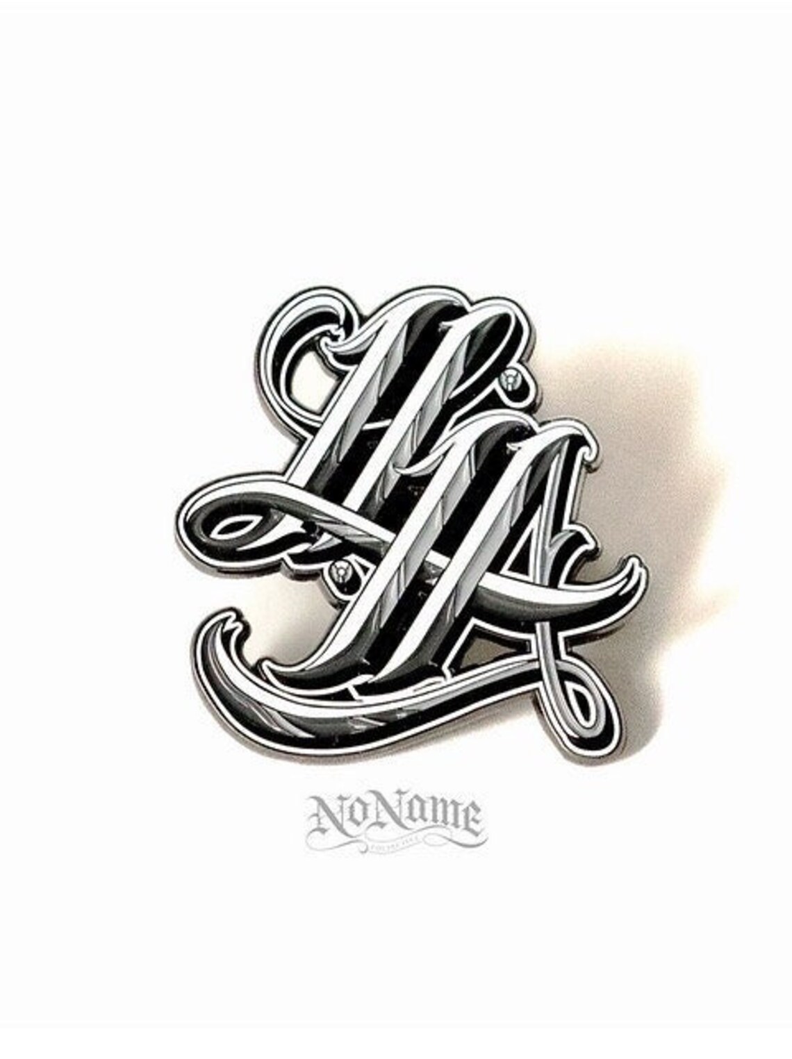 LA Los Angeles Monogram Metal Enamel Pin 11:11 Good Luck Charm Beveled ...