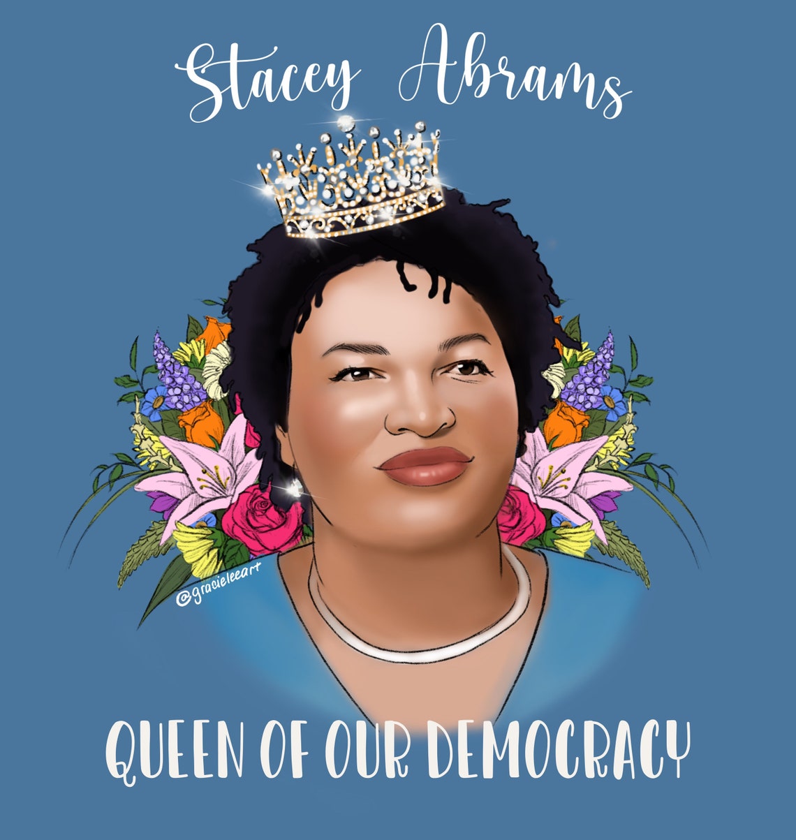 Stacy Abrams - Queen of Our Democracy - Etsy