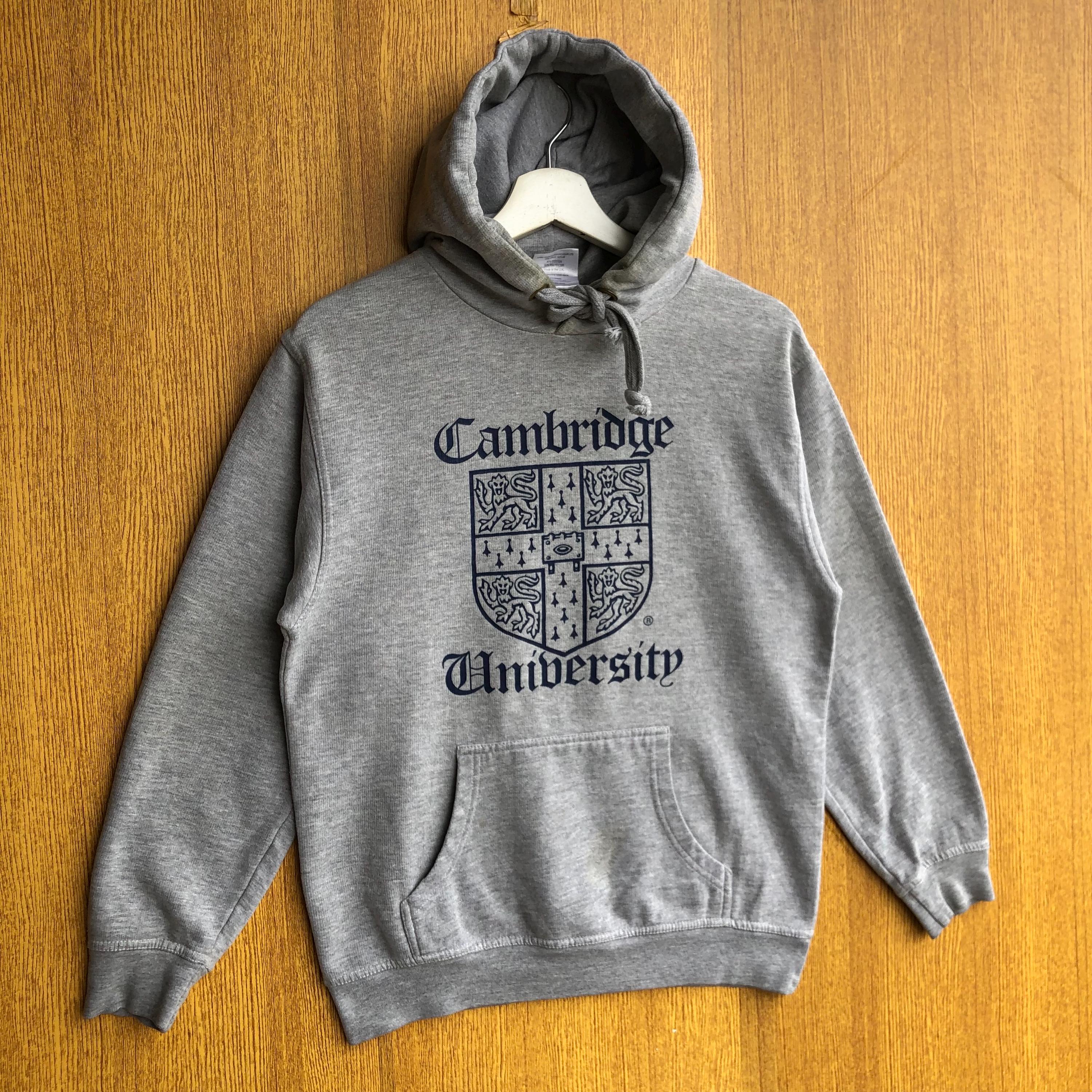 Vintage Cambridge University Hoodie Big Logo Sweatshirt Jumper Pullover ...