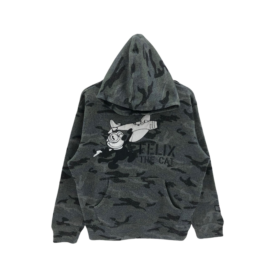 The Famous Comedy Cartoon Felix the Cat Hoodie Embroidery Felix Cat ...