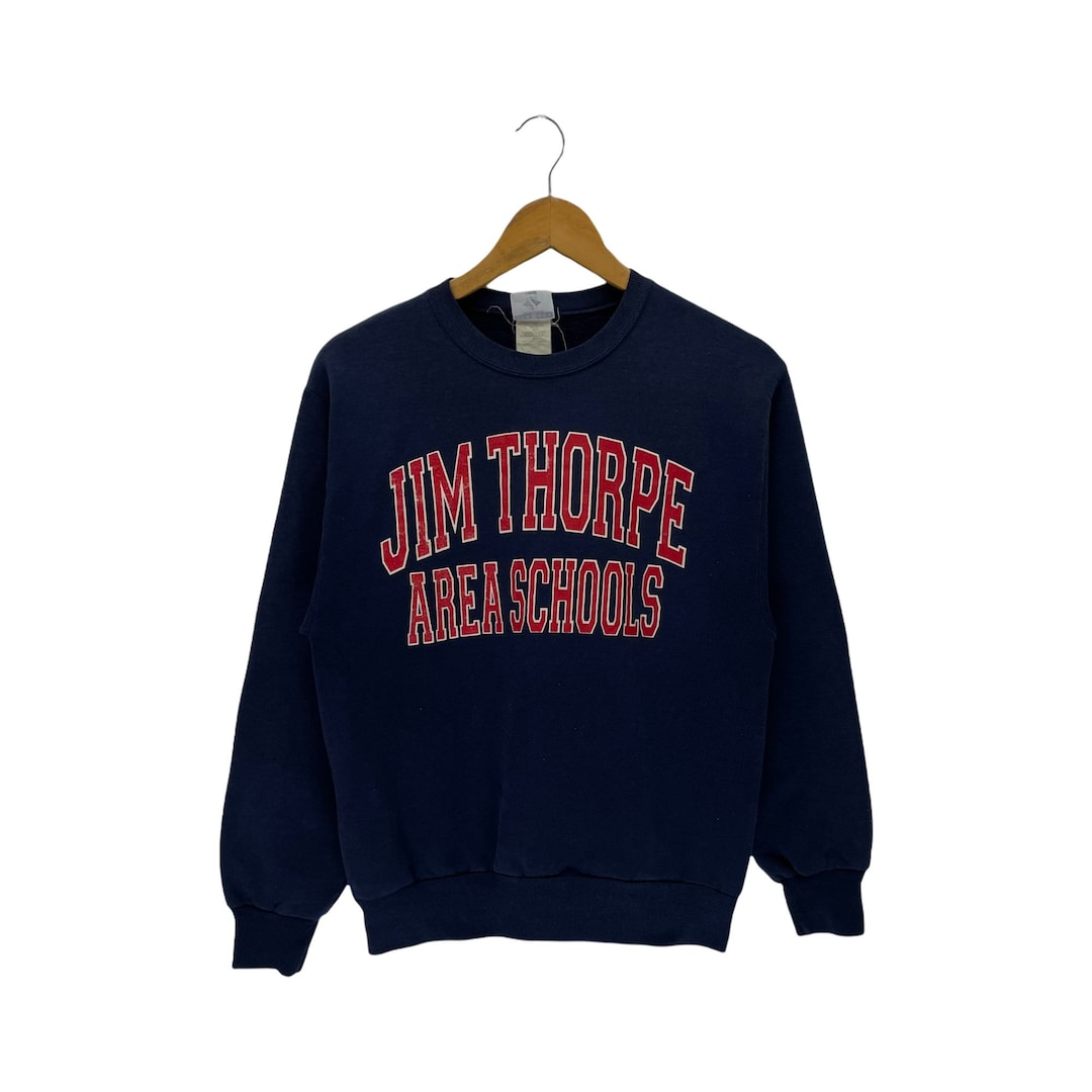 Vintage Jim Thorpe Area Schools Sweatshirt Spellout Crewneck Jumper ...