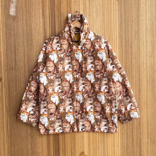 Cat Print Jacket - Etsy