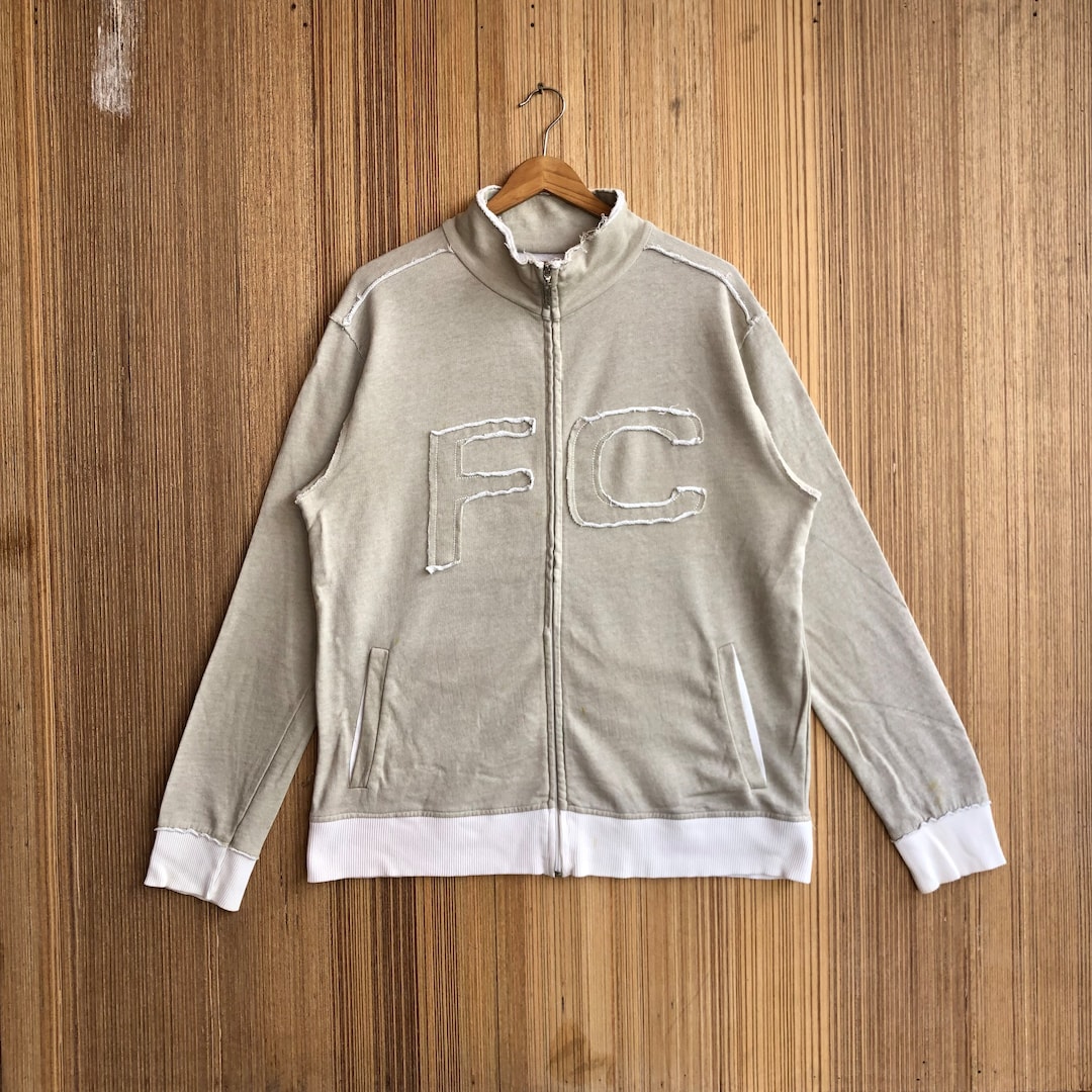 Rare FCUK Jeans Sweater Full Zipper Sweatshirt Crewneck Jumper Pullover ...