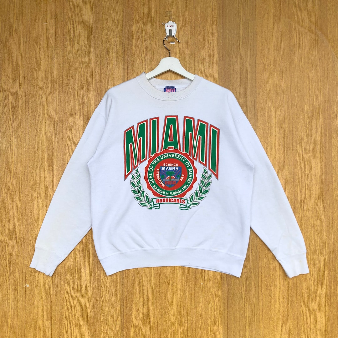 Vintage the University of Miami Sweatshirt Jumper Pullover - Etsy