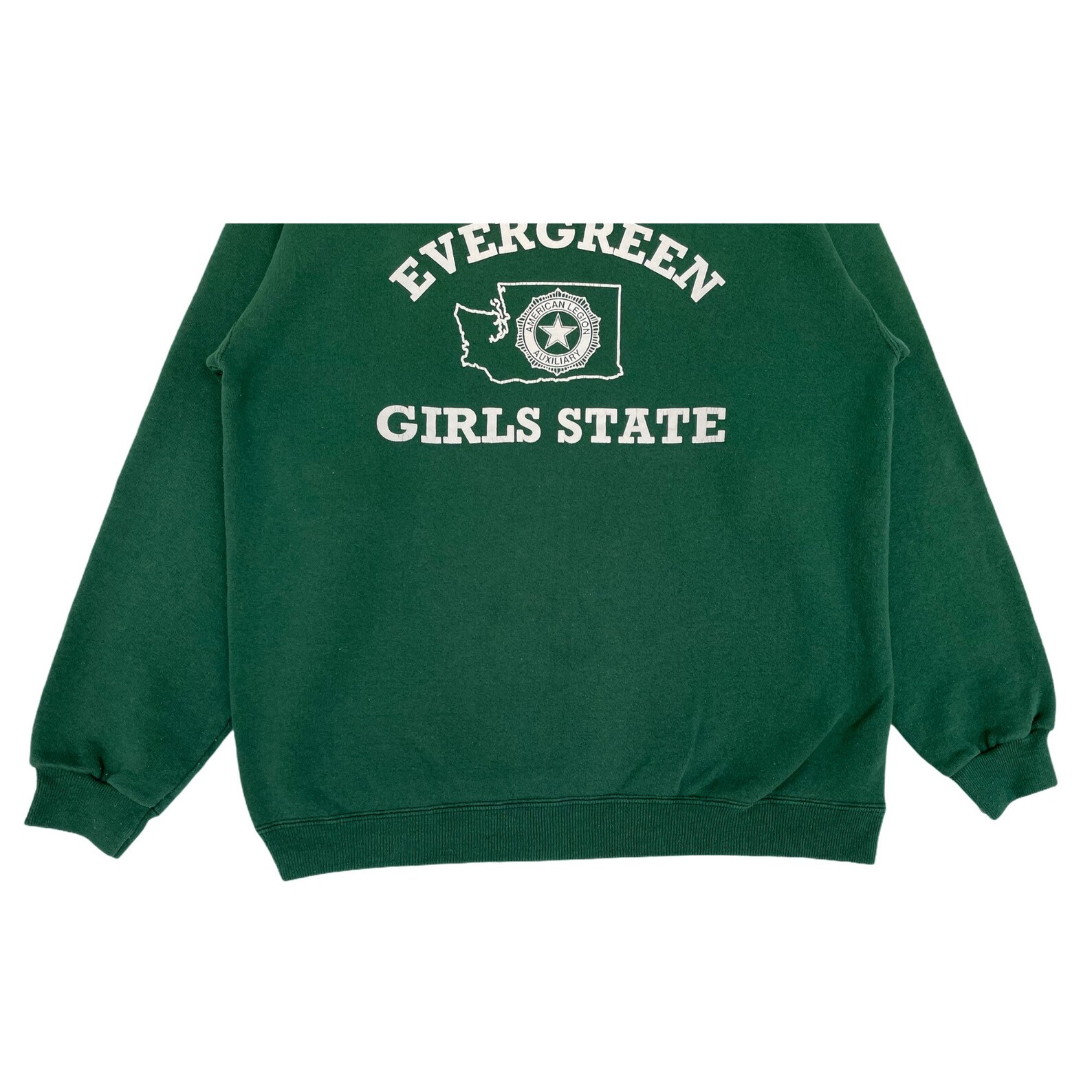 Vintage Evergreen Girls State Sweatshirt Green Color Crewneck Jumper ...