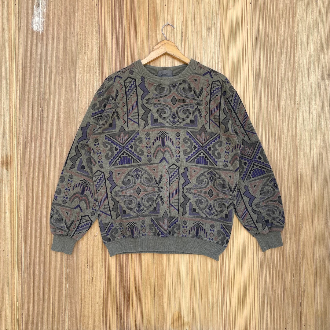 Vintage Bruno De Angelis Milano Sweatshirt Embroidery All Over Crewneck ...