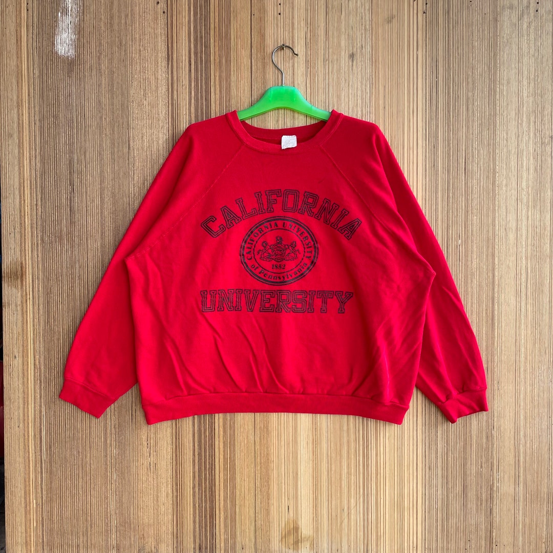 Vintage California University Sweatshirt Spellout Crewneck Jumper ...