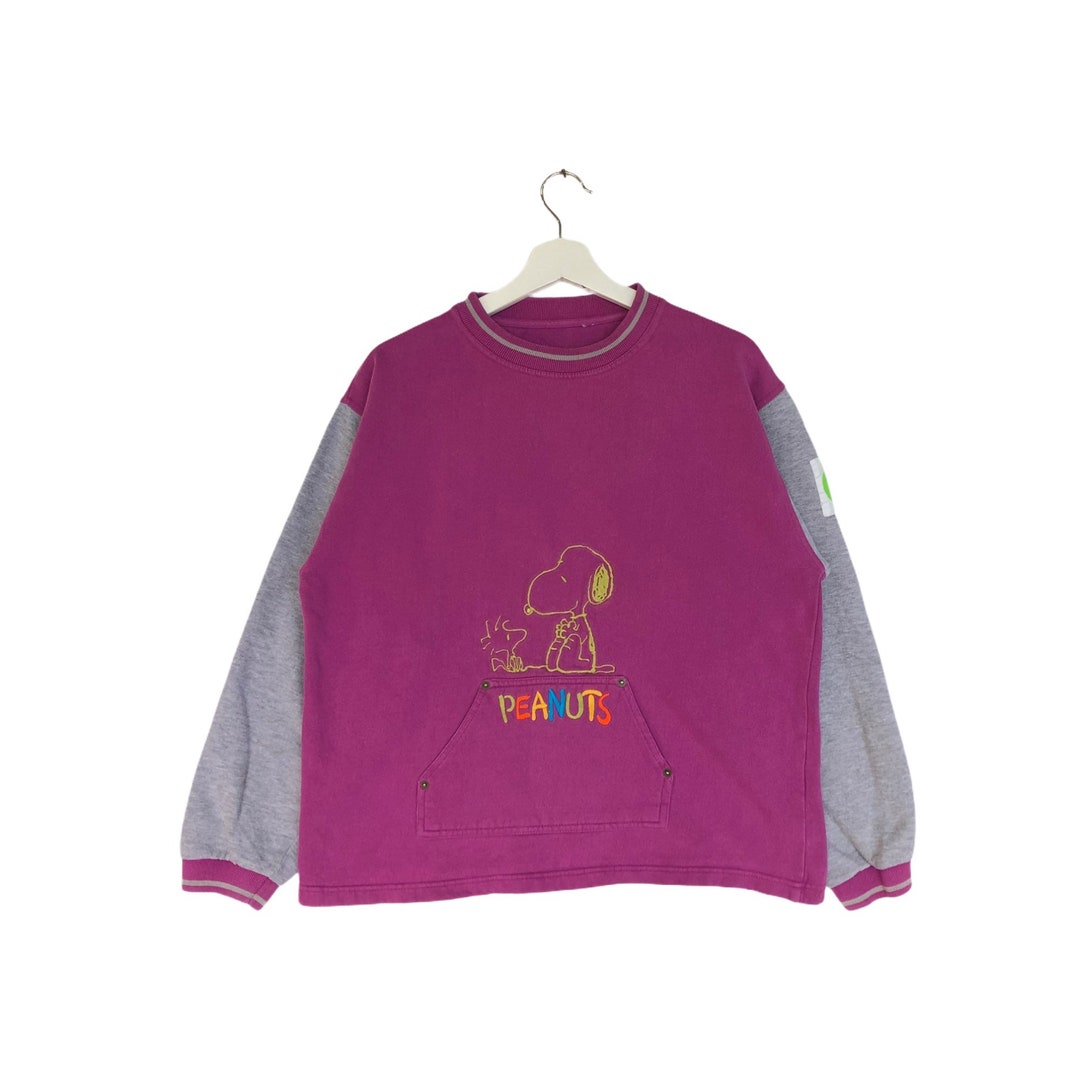 Vintage Rare Peanuts Cartoon Networks Sweatshirt Embroidery Spellout ...
