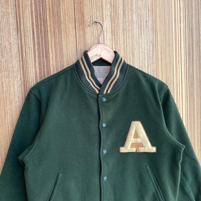 Vintage Avon House Varsity Jacket Button Style Green Colour - Etsy