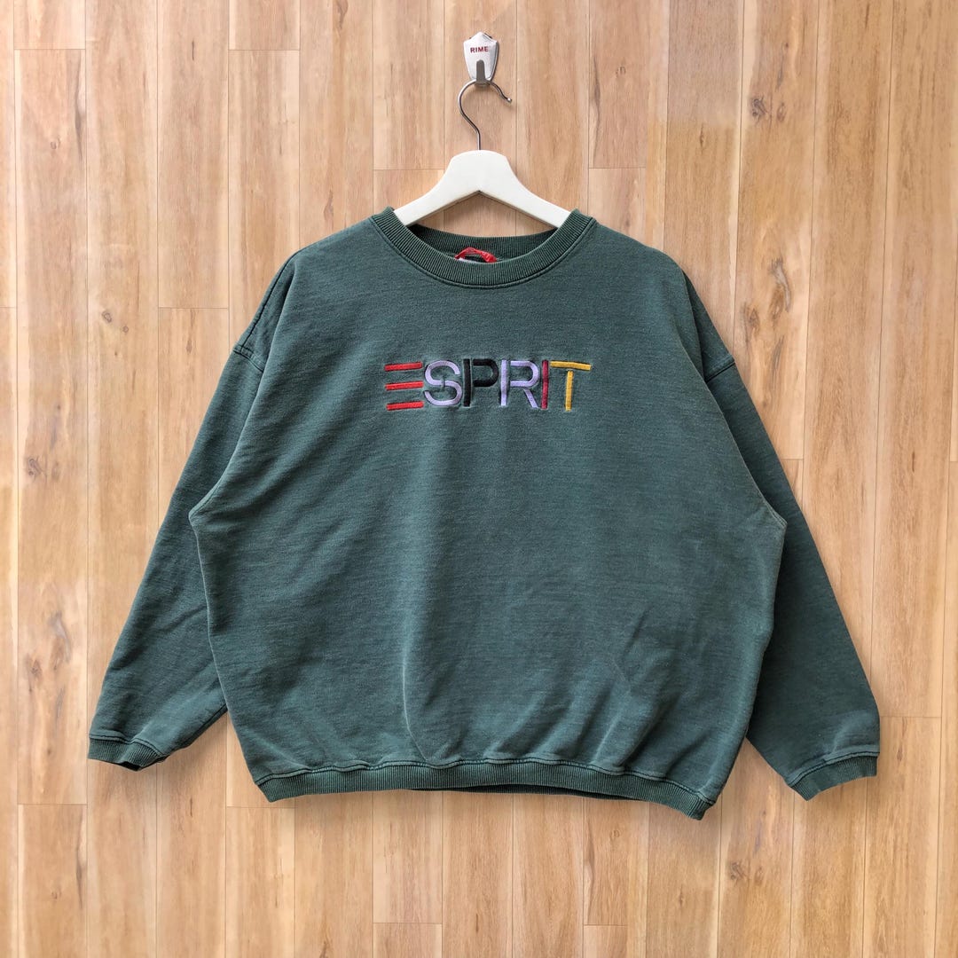 Vintage Esprit Brand Embroidered Spellout Pullover Sweatshirt - Etsy