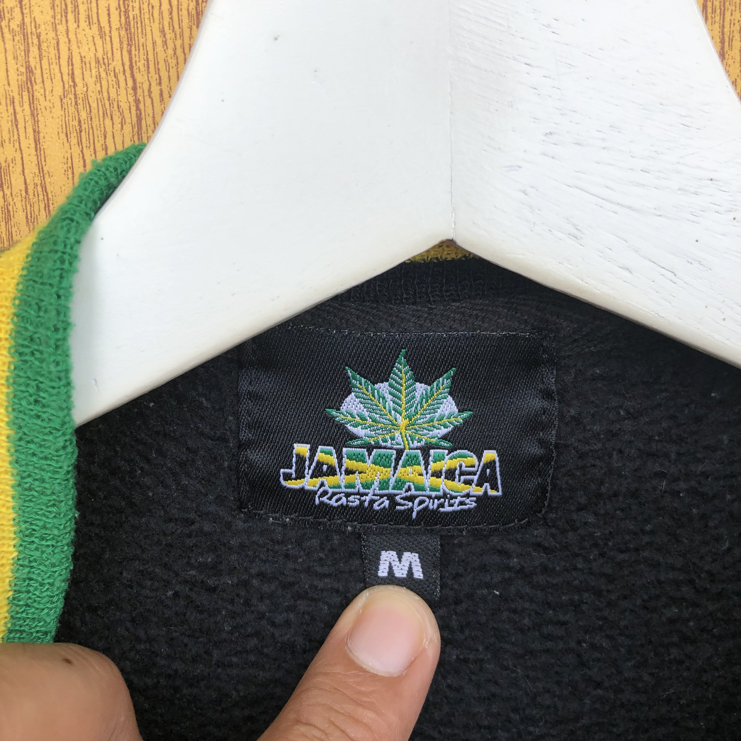 Vintage Jamaica Rasta Spirits Big Logo Spellout I Love Hemp Sweatshirt ...