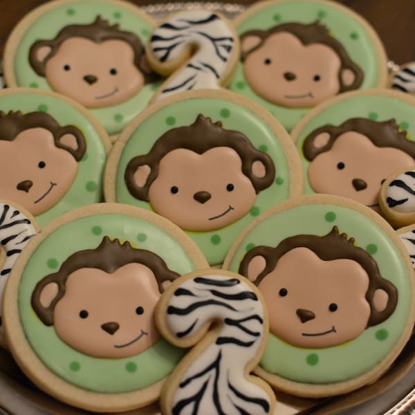 Monkey Cookies - Etsy
